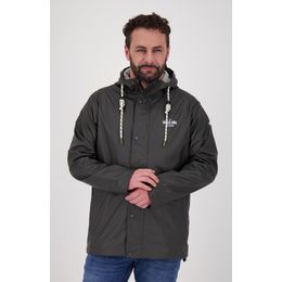 Regenjacke DEPROC Active "NEPPERMIN MEN", Herren, Gr. XL (54), anthra, 100% Polyester, normal, mit Druckkn&ouml;pfen, Jacken Regenjacke, auch in Gro&szlig;en Gr&ouml;&szlig;en erh&auml;ltlich