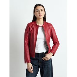 Lederjacke Mustang "31020257", Damen, Gr. L, rot, Obermaterial: 100% Lammleder. Innenfutter: 90% Baumwolle, 10% Polyester. F&uuml;llung: 100% Polyester. &Auml;rmelfutter: 100% Polyester, Jacken