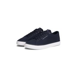 Sneaker Tommy Hilfiger "HARLEM CORE II CVS", Herren, Gr. 46, dunkelblau, Baumwolle, unifarben, Basic, Schuhe Sneaker, Freizeitschuh, Halbschuh, Schn&uuml;rer mit Logo-Aufn&auml;her an der Schuhzunge