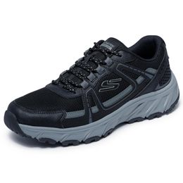 Sneaker Skechers "HILLCREST 2.0-SABBADAY FALLS", Damen, Gr. 45, schwarz, Lederimitat, Schuhe Sneaker, Trekkingschuh, Schn&uuml;rschuh mit Water Repellent