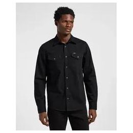 Jeanshemd Lee "REGULAR WESTERN", Herren, Gr. XXL, schwarz, Denim/Jeans, Obermaterial: 100% Baumwolle, casual, regular fit, Langarm, Hemden Jeanshemd