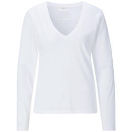 LANIUS Damen-Longsleeve V-Ausschnitt