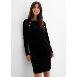 bonprix 2-in-1 festliches Umstands- und Stillkleid aus weichem Samt, schwarz, Gr.52/54 (XXL), Samtkleid f&uuml;r die Schwangerschaft und danach