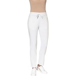 Damen Bengalinhose mit verstellbarem Bindeband wei&szlig;, Gr&ouml;&szlig;e 54