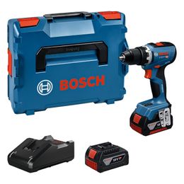 Akku-Bohrschrauber Bosch Professional "&raquo;GSR 18V-65&laquo;", blau, Bohrmaschinen, Inkl. 2x Akku GBA 18V 5,0Ah, in L-BOXX 136