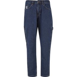 Bequeme Jeans Karl Kani "Karl Kani Herren KK Retro Tapered Workwear Denim", Herren, Gr. 28, Normalgr&ouml;&szlig;en, rinse blau, 100% Baumwolle, unifarben, normal, Jeans