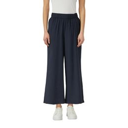 Culotte s.Oliver, Damen, Gr. 38, N-Gr, navy, Web, Obermaterial: 84% Viskose, 16% Polyamid, unifarben, weit 7/8-L&auml;nge, Hosen Culotte, weite Passform, flie&szlig;ende Qualit&auml;t