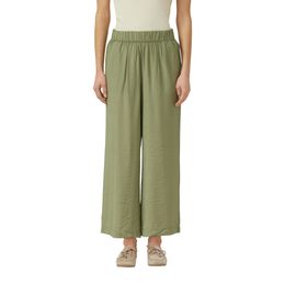 Culotte s.Oliver, Damen, Gr. 36, N-Gr, summer khaki, Web, Obermaterial: 84% Viskose, 16% Polyamid, unifarben, weit 7/8-L&auml;nge, Hosen Culotte, weite Passform, flie&szlig;ende Qualit&auml;t