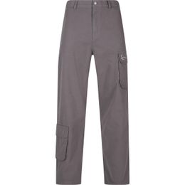 Cargohose Karl Kani "Karl Kani Herren", Herren, Gr. L, US-Gr&ouml;&szlig;en, anthrazit, 100% Baumwolle, unifarben, normal, Hosen Cargohose