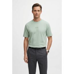 T-Shirt BOSS Green "Tee", Herren, Gr. S, open gr&uuml;n357, Single Jersey, Obermaterial: 100% Baumwolle, oversize normal, Rundhals, eingesetzt normaler Saum, Shirts T-Shirt, mit Rundhalsausschnitt