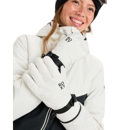Snowboardhandschuhe Roxy "Roxy Jetty Solid", Gr. L, whisper wei&szlig;, Obermaterial: 50% Microfaser, 50% Polyurethan;, Handschuhe