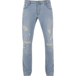 Bequeme Jeans 2Y Premium "2Y Premium Herren 2Y Destroyed Slim Fit Denim", Damen, Gr. 30, Normalgr&ouml;&szlig;en, blau, 97% Baumwolle, 3% Elasthan, unifarben, Jeans