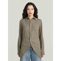 G-Star Raw Langarmshirt G-STAR "Slim Kick Long Sleeve Hemd", Damen, Gr. L, turf, Obermaterial: 70% Modal, 30% Polyester, Shirts Langarmshirt