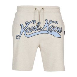 Sweatshorts Karl Kani "Karl Kani Herren", Herren, Gr. L, US-Gr&ouml;&szlig;en, vanilla melange, 80% Baumwolle, 20% Polyester, loose fit, Hosen Sweatshorts