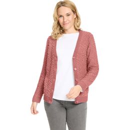 Damen Cardigan aus Effektgarn rosenholz, Gr&ouml;&szlig;e 48