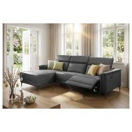 Ecksofa OTTO HOME "LUND, L-Form, 261cm, man. o. elektr. Relaxfunktion (mit USB-A)", grau (anthrazit), B:261cm H:97cm T:179cm, Webstoff 100% Polyester, Sofas, Ecksofa, und Kopfteilverstellung, Topseller