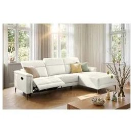 Ecksofa OTTO HOME "LUND, L-Form, 261cm, man. o. elektr. Relaxfunktion (mit USB-A)", beige (creme), B:261cm H:97cm T:179cm, Kunstleder 100% Polyurethan, Sofas, Ecksofa, und Kopfteilverstellung