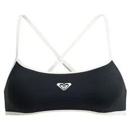 Bandeau-Bikini-Top Roxy "The Retro Essentials Bralette", Damen, Gr. L, Cup B, anthrazit, Obermaterial: 85% Microfaser, 15% Elasthan;, Bikini-Oberteile