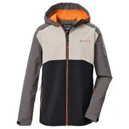 Funktionsjacke Killtec "KOS 147 BYS JCKT", Jungen, Gr. 140, taupe, Obermaterial: 100% Polyester;Futter: 100% Polyester, Jacken Funktionsjacke, Kinderjacke, wasserdicht, Colourblock, Teflon EcoEliteTM impr&auml;gniert