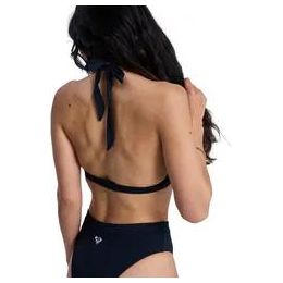 Triangel-Bikini-Top Roxy "Solid Essentials Fixed Tri Halter", Damen, Gr. XL, Cup B, anthrazit, Obermaterial: 85% Microfaser, 15% Elasthan;, Bikini-Oberteile