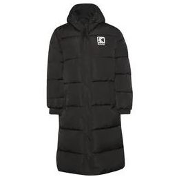 Winterjacke Karl Kani "Karl Kani Damen KW233-030-2 KK Og Hooded Long Puffer Coat", Damen, Gr. M, schwarz, 100% Polyester, unifarben, normal, ohne Ausschnitt, Jacken Winterjacke