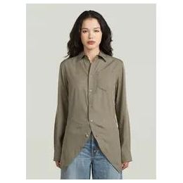 G-Star Raw Langarmshirt G-STAR "Slim Kick Long Sleeve Hemd", Damen, Gr. XL, turf, Obermaterial: 70% Modal, 30% Polyester, Shirts Langarmshirt