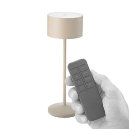 Sigor Akku-Tischleuchte Veluna 245mm d&uuml;nenbeige Remote