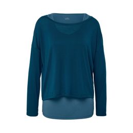 Tchibo - 2-in-1-Sportshirt - Damen - Gr. L - blau