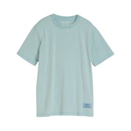 Tom Tailor Kinder-Basic-T-Shirt mit Acid-Wash-Optik - Jungen - Gr. 176 - blau-gr&uuml;n