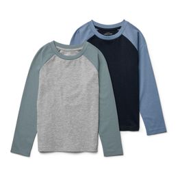 Tchibo - 2 Kinder-Langarmshirts - Kinder - Gr. 146/152 - dunkelblau