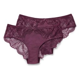 Tchibo - 2 Brazilslips - Damen - Gr. XL - bordeaux