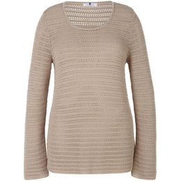 Anna Aura - Rundhals-Pullover, beige, Gr. 42 / M - Baumwolle