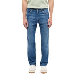 Straight-Jeans Mustang "Herren Style Tramper Straight", Damen, Gr. 30, L&auml;nge 32, 502 mittelblau, Denim/Jeans, 99% Baumwolle, 1% Elasthan, unifarben, straight fit, Jeans Straight-Jeans