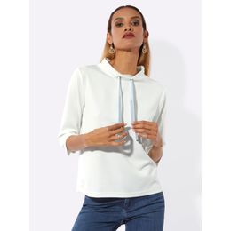 CR&Eacute;ATION L Sweatshirt CREATION L, Damen, Gr. 36, ecru, 50% Modal, 44% Polyester, 6% Elasthan, unifarben, Sweatshirts Sweatshirt
