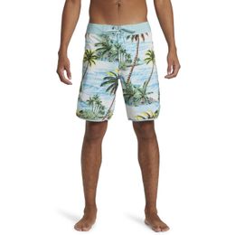 Boardshorts Quiksilver "Highline Scallop 19", Herren, Gr. 28(XS), blau (aquifer), Obermaterial:88% Microfaser, 12% Elasthan;, Hosen Boardshorts