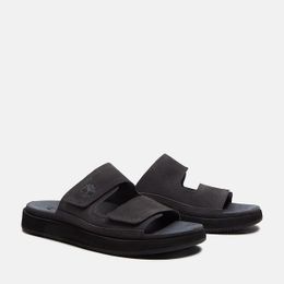 Sandale Timberland "CASCO COVE SLIDE SANDAL", Herren, Gr. 40, dunkelgrau suede, Leder, Schuhe Sandale, aus Timberland Premium Nubuk-Leder