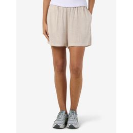 Relaxshorts Noisy may "NMLEILANI HW SHORTS WVN NOOS", Damen, Gr. XL, N-Gr, natural, Web, Obermaterial: 77% Viskose, 23% Leinen, unifarben, regular fit ca. Mitte Oberschenkel, Hosen Relaxshorts