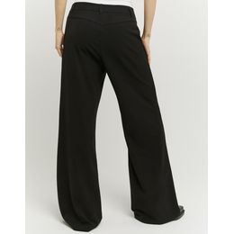 5-Pocket-Hose Tally Weijl "SPAPETOLLA", Damen, Gr. 40, N-Gr, schwarz, Web, Obermaterial: 65% Polyester, 31% Viskose, 4% Elasthan, unifarben, weit lang, Hosen 5-Pocket-Hose, bequem mit Viskose-Anteil, weitem Beinverlauf und mittlerer Leibh&ouml;he