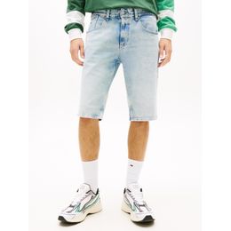 Shorts Tommy Jeans "RONNIE", Damen, Gr. 30, N-Gr, denim light, Denim/Jeans, Obermaterial: 99% Baumwolle, 1% Elasthan, unifarben, regular fit kurz, Hosen Shorts, Regular fit mit Taschen