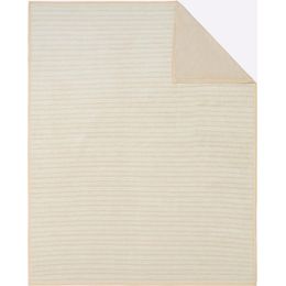 Wohndecke Ibena Gr. 1, champagner, B:150cm L:200cm, 58% Baumwolle, 35% Polyacryl, 7% Polyester, Wohndecken, Wohndecke