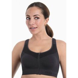 Sport-BH Anita active, Damen, Gr. L, N-Gr, carbon grau, Obermaterial: 88% Polyamid, 12% Elasthan, unifarben, BHs Sport-BH, herausnehmbare Schaumschalen