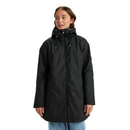 Allwetterjacke Roxy "Rain Road Polar Zip", Damen, Gr. M, anthrazit, Obermaterial: 100% Polyurethan;, Jacken Allwetterjacke