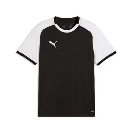 Fu&szlig;balltrikot Puma "TEAMLIGA26 MATCHDAY JERSEY", Gr. 3XL, Puma schwarz, Puma wei&szlig;, Puma wei&szlig;, Interlock, Obermaterial: 100% Polyester, unifarben, regular fit normal, Rundhals, Trikots Fu&szlig;balltrikot, Regular Fit, Rundhalsausschnitt, Kurzarmdesign