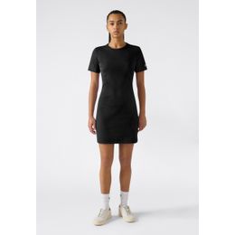 Shirtkleid Champion "ICONS TONAL Rib dress", Damen, Gr. L, N-Gr, nbk, Obermaterial: 58% Baumwolle, 39% Polyester, 3% Elasthan, Kleider Shirtkleid, f&uuml;r sportlichen Alltag, sportlicher Stil, f&uuml;r Sportmode