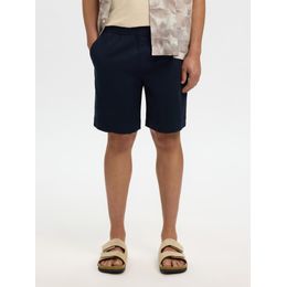 Shorts Selected "SLHREGULAR-HARVEY SUMMER SHORTS NOOS", Damen, Gr. L, N-Gr, sky captain, Web, Obermaterial: 73% Baumwolle, 25% Lyocell, 2% Elasthan, unifarben, regular fit, Hosen Shorts