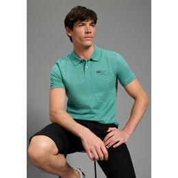 Poloshirt Bruno Banani, Herren, Gr. L (52/54), gr&uuml;n, Slub, Obermaterial: 100% Baumwolle, meliert, schmal, angesetztes B&uuml;ndchen, Shirts Poloshirt, schmale Passform, Kurzarm, mit Polokragen und Kn&ouml;pfen