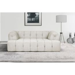 2-Sitzer Home Affaire "APERIRE Design-Sofa, moderne Steppung, Breite 180 cm", creme, B:180cm H:77cm T:100cm, 100% Polyester, Sofas, 2-Sitzer, mit Wellenunterfederung, gem&uuml;tlich und modern, komfortables Sitzgef&uuml;hl