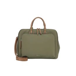 Shopper Tamaris "Shopper TAS Kirsten", Damen, Gr. B/H/T: 40cm x 29cm x 15cm 0, khaki 910, Polyurethan, Taschen Shopper
