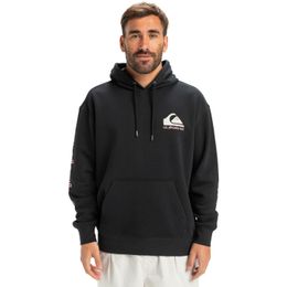 Hoodie Quiksilver "Omni Logo", Herren, Gr. M, schwarz, Obermaterial: 60% Walkfrottier, 40% Microfaser;, Sweatshirts Hoodie