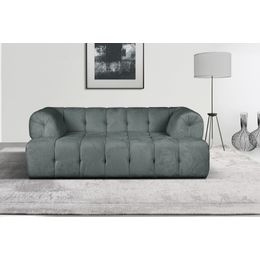 2-Sitzer Home Affaire "APERIRE Design-Sofa, moderne Steppung, Breite 180 cm", petrol, B:180cm H:77cm T:100cm, 100% Polyester, Sofas, 2-Sitzer, mit Wellenunterfederung, gem&uuml;tlich und modern, komfortables Sitzgef&uuml;hl